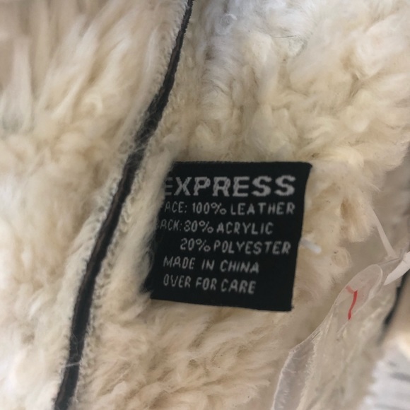 Express | Jackets & Coats | Express Chocolate Brown Suede Sherpa Jacket ...